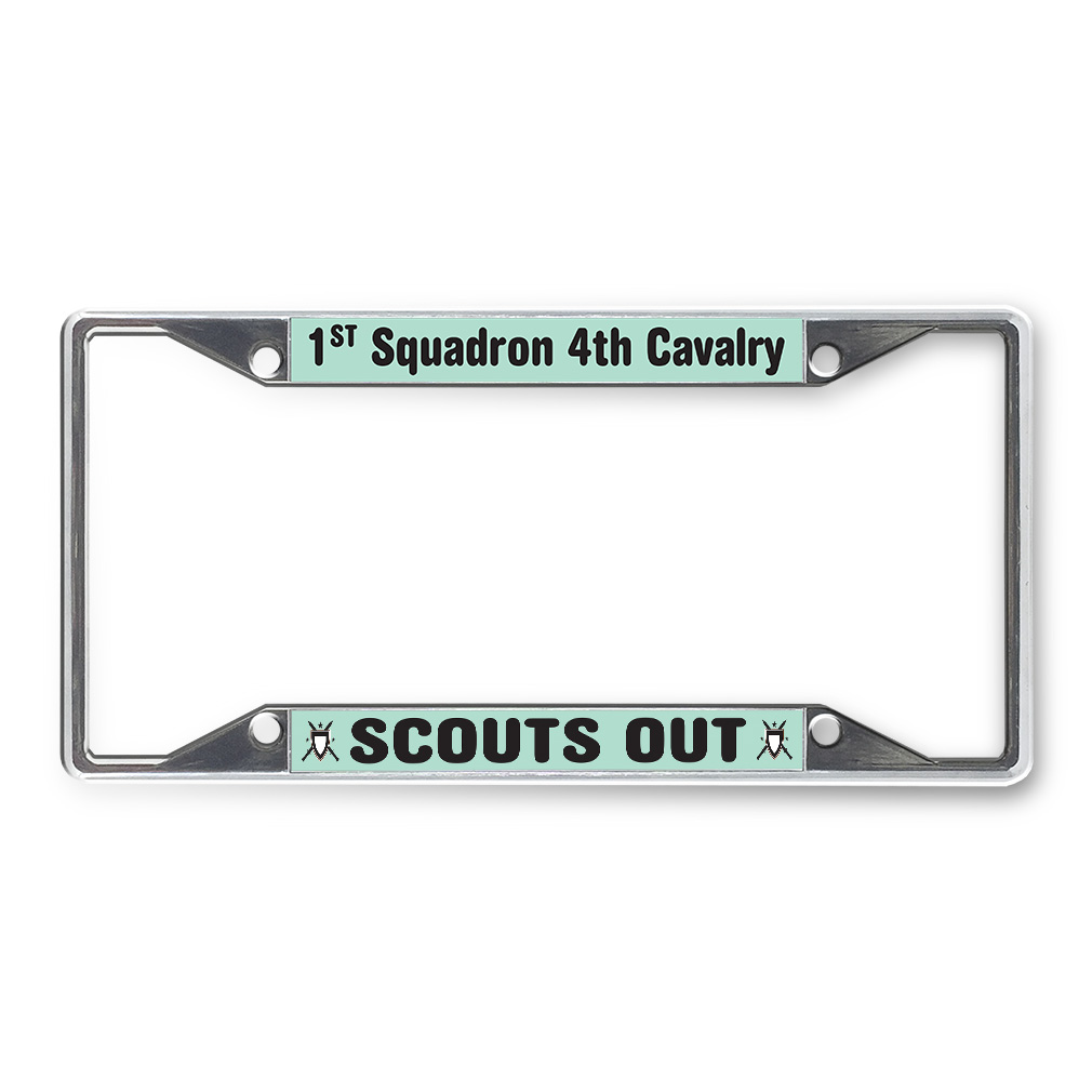 License Plate Frame Vinyl Insert 1St Squadron 4Th Cavalry Scouts ...