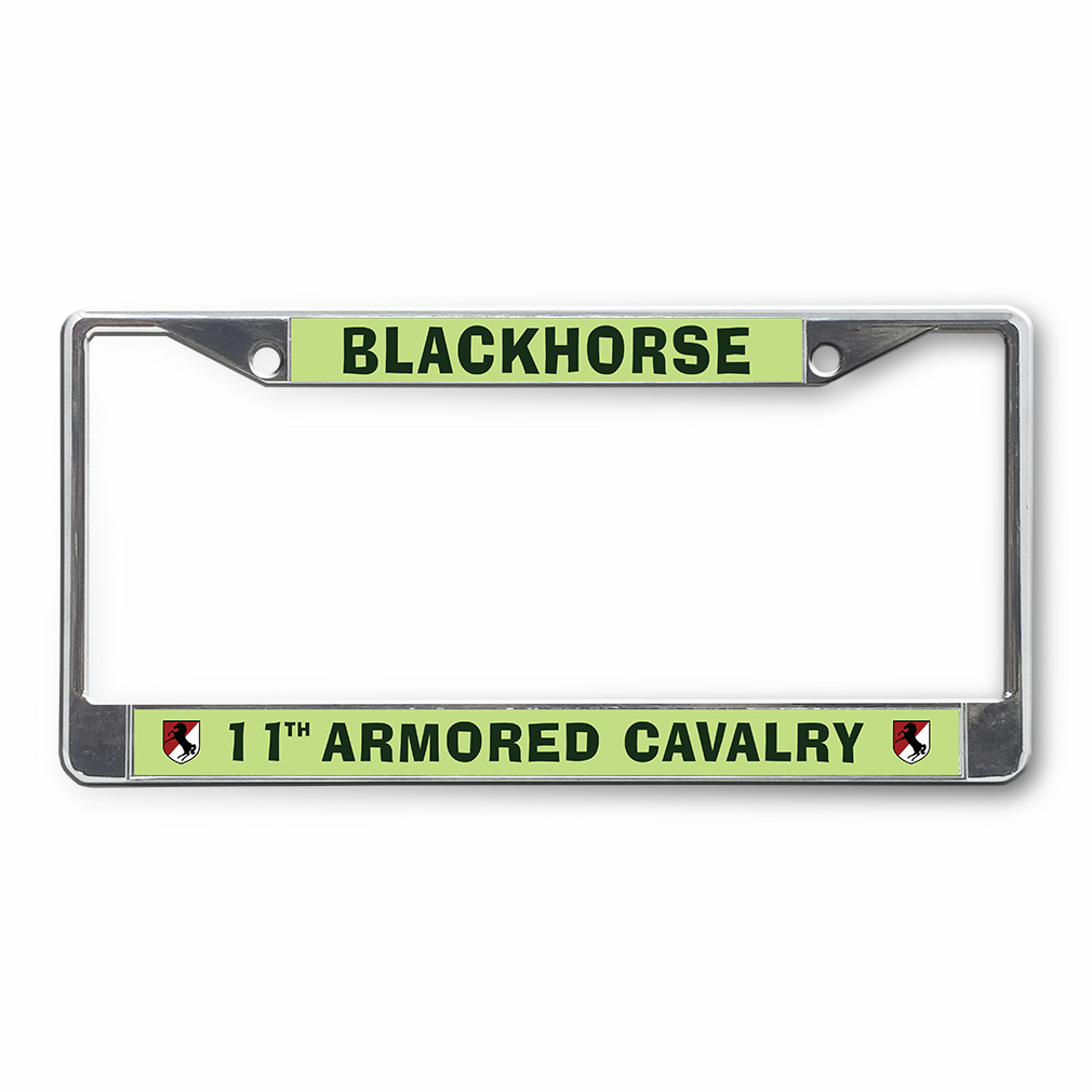 License Plate Frame Vinyl Insert Blackhorse 11Th Armored Cavalry ...