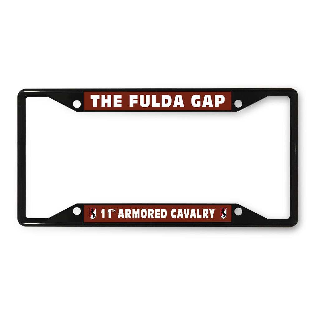 Metal License Plate Frame Vinyl Insert Fulda Gap 11Th Armored Cavalry ...