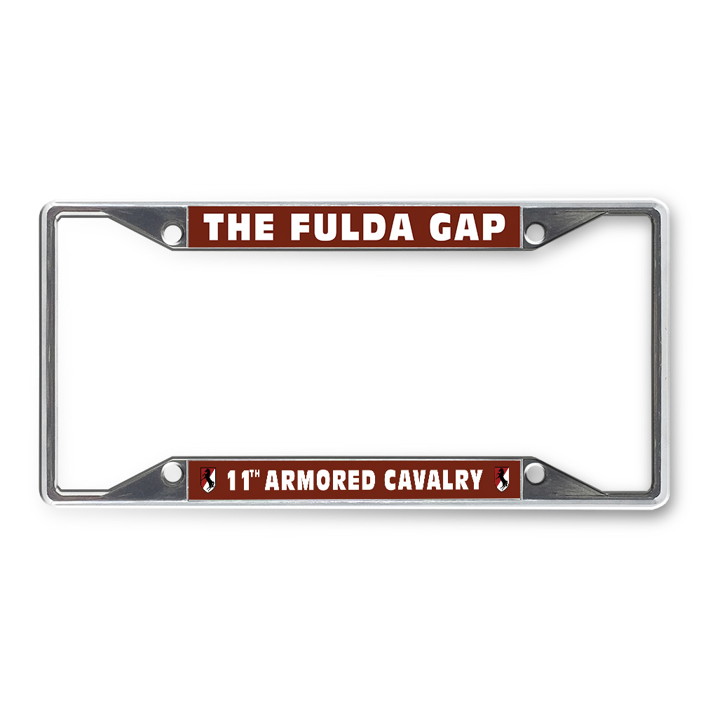 Metal License Plate Frame Vinyl Insert Fulda Gap 11Th Armored Cavalry ...