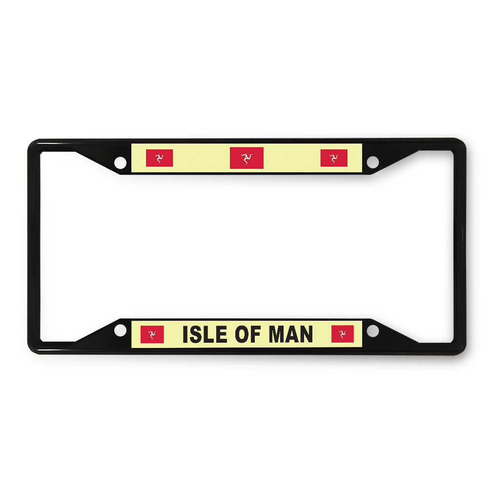 Metal License Plate Frame Vinyl Insert Isle of Man Flag Places & Travel ...