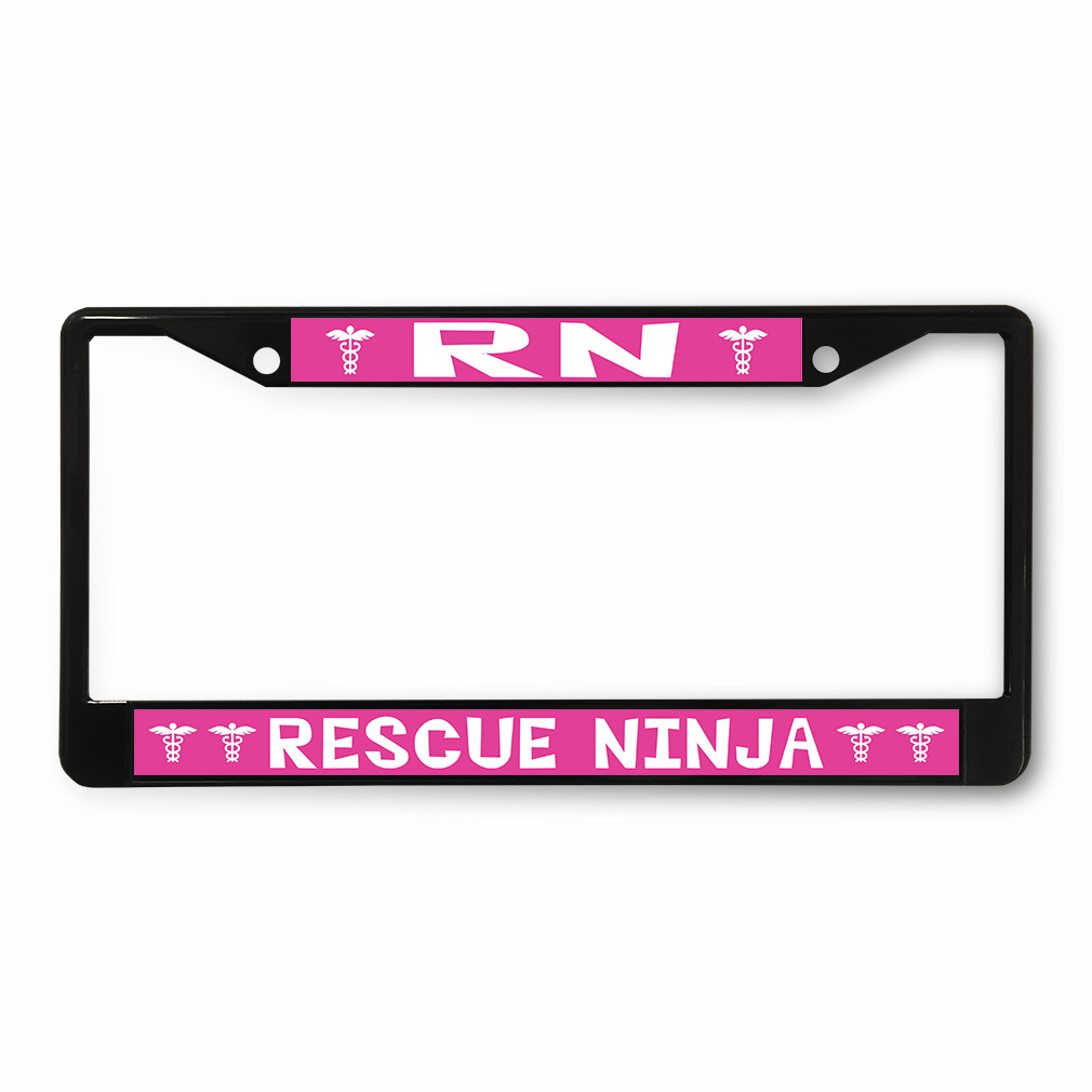 License Plate Frame Vinyl Insert Rn Rescue Ninja Medical Symbol ...