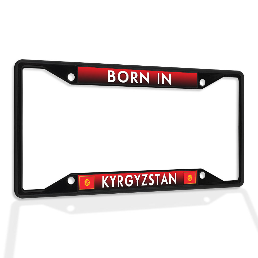 Metal License Plate Frame Vinyl Insert Born in Kyrgyzstan | eBay